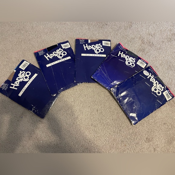 Hanes | Accessories | Hanes Too Bundle Of 5 Sheer Hosiery Vintage All ...